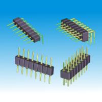 China 1.778mm Machine Pin Headers , Round Male Header Connector High Accuracy for sale