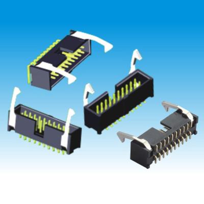 China 2.54 mm Box Header Height 9.72 , Straight Pin Header Gold Flash Tray Packing for sale
