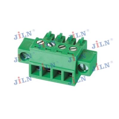 China Green Pluggable Terminal Block Connector 3.5mm 3.81mm 300V 8A Tin Plating PCB Header for sale