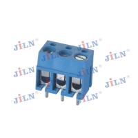 China Blue 5.0mm Pitch Screw Terminal Block Female DIP Type JL300 300V 12A for sale