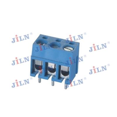 China Blue 5.0mm Pitch Screw Terminal Block Female DIP Type JL300 300V 12A for sale