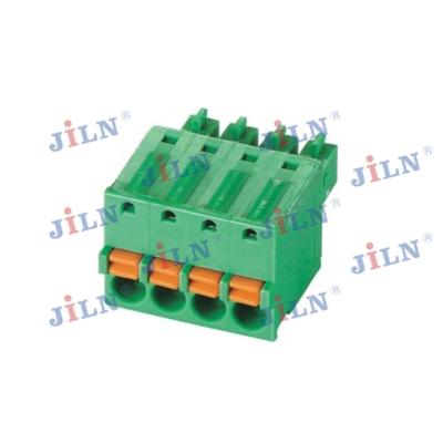 China Green PCB Pluggable Terminal Block 3.5mm 300V 8A 28-16AWG for sale