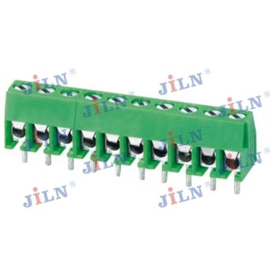 China Green 3.96mm Pitch PCB Screw Terminal Block Female JL350 300V 10A for sale