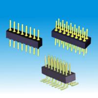 China 2mm Round Male Machine Pin Header DIP Connector 3A Gold Plated Brass for sale