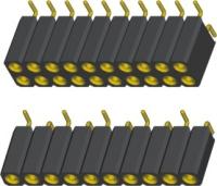 China 2.0mm Pitch Round Pin Female Header PCB Connector 3A Gold Plated for sale