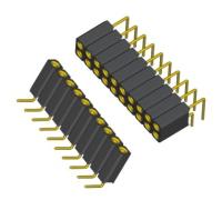 China 2.0mm Pitch Round Pin Female Header PCB Connector 3A Gold Plated for sale