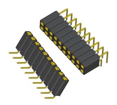 China 2.0mm Pitch Round Pin Female Header PCB Connector 3A Gold Plated for sale