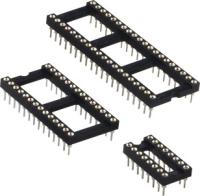 China Durable Round Machine Pin Headers , 2.54mm DIP R/A SMT Female Pcb Header for sale