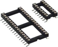 China Durable Round Machine Pin Headers , 2.54mm DIP R/A SMT Female Pcb Header for sale