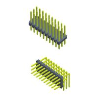 China PA9T 2.0mm Height Triple Row Pin Header Connector for sale