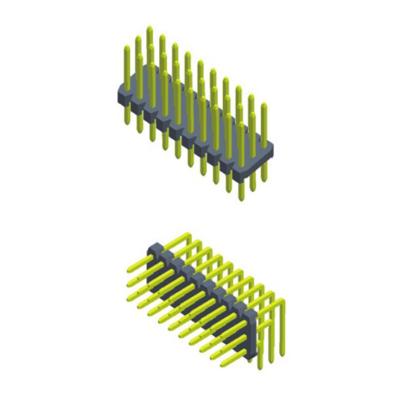 China PA9T 2.0mm Height Triple Row Pin Header Connector for sale