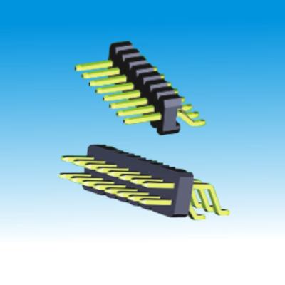 China 1.27MM Height 2.5 Pin Header Connector SQ 0.4 Right Angle SMT for sale
