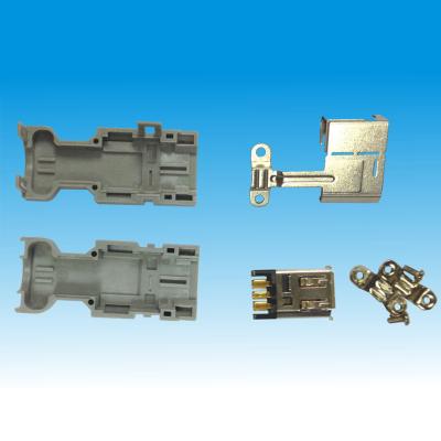 China PA9T Insulator IEEE1394 SCSI Male Solder Connector 6P 500V for sale