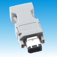 China IEEE1394 Female Solder Connector 6P PBT Insulator 500V AC Grey for sale