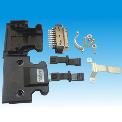 China 1.0A SCSI MDR Male Straight Connector 20P with Snaps for Cable for sale