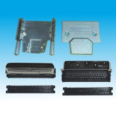China 70 Degree EMI RFI SCSI Ribbon Straight Male Connector 68P 0.3A 30V for sale