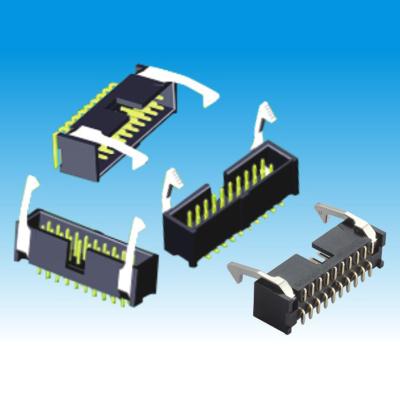 China PA9T 2.54mm PCB Header Connector Right Angle With Metal Hook for sale
