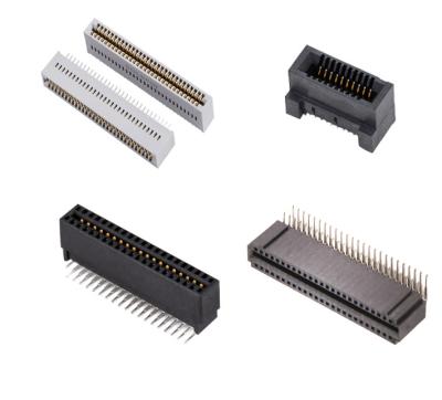 China Gold Plated 1.25mm Pitch PA9T Card Edge Connector 40P Right Angle LCP for sale