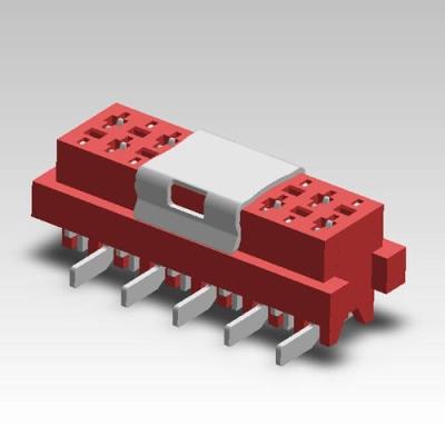 China PBT PA46 1.27mm Pitch SMT Female Connector with Cap Reel Packing 3A 200V for sale