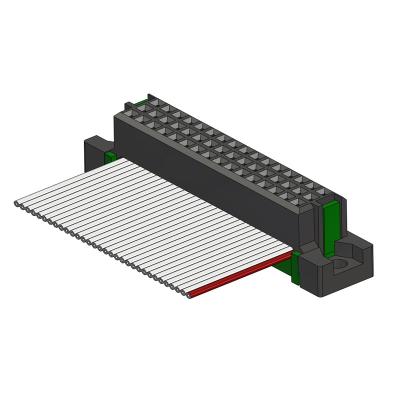 China Three Row IDC Female DIN 41612 Connector 5.08mm Pitch for sale