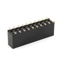 China PA6T 1.27mm Pitch Double Row Female Header Connector H4.6mm 1A 1000V for sale