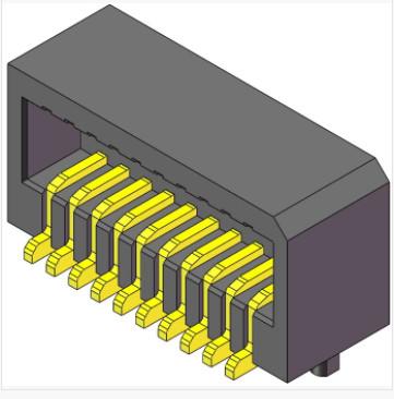 China 0.8mm BTB Female Header 4 to 52P H5.1 SMT Board to Board Connector Gold Plated for sale