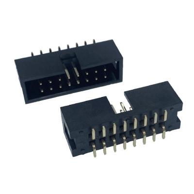 China 2.54mm SMT SMD Male Shrouded Box Header Connector PA6T UL94V-0 3A 6P to 64P for sale