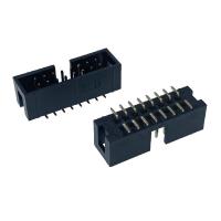 China 2.54mm SMT SMD Male Shrouded Box Header Connector PA6T UL94V-0 3A 6P to 64P for sale