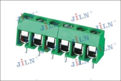 China Brass PA66 M2.5 JL126 PCB Terminal Connector 20AWG Green 5.00mm Pitch for sale