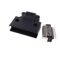 China 36 Pin PBT SCSI Plug Connector MDR D Ribbon Backshell 10136-3000PE 10336-52A0-008 for sale