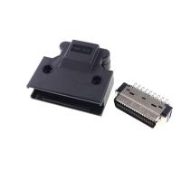 China 36 Pin PBT SCSI Plug Connector MDR D Ribbon Backshell 10136-3000PE 10336-52A0-008 for sale