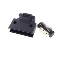 China 36 Pin PBT SCSI Plug Connector MDR D Ribbon Backshell 10136-3000PE 10336-52A0-008 for sale