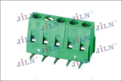 China PA66 0.4Nm JL128R PCB Terminal Connector 5.00 5.08mm Pitch H13.9 Green for sale