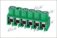 China PA66 PCB Terminal Block Connector 5.00mm Pitch 16A 300V M2.5 JL166 7mm Strip for sale