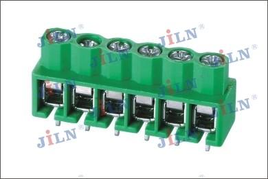 China PA66 PCB Terminal Block Connector 5.00mm Pitch 16A 300V M2.5 JL166 7mm Strip for sale