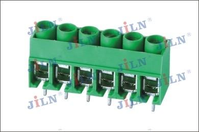 China PCB Terminal Block 5.00mm Pitch 300V 15A PA66 Screw Connector M2.5 7mm Strip Length for sale