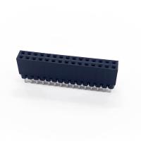 China 2.54mm Pitch Stacking Female Header DIP Connector Dual Row Straight 2-40P Per Row for sale
