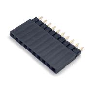 China 2.54mm Female Header Connector H8.5+2.5mm Stackable Single Row Straight DIP PC104 for sale