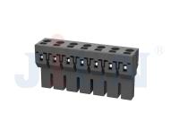 China Brass PBT Electrical Terminal Block 7.5mm 25A AC2000V Plug In Terminal Block for sale