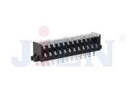 China PBT Brass PCB Terminal Block 7.62mm 300V 10A 14AWG Straight 6P to 48P for sale