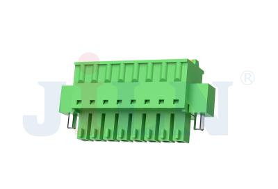 China Pluggable Terminal Block 6 Position 3.81mm Pitch Screw M4.0 Steel 8A 300V for sale