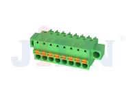 China Pluggable Terminal Block 6 Position 3.81mm Pitch Screw M4.0 Steel 8A 300V for sale