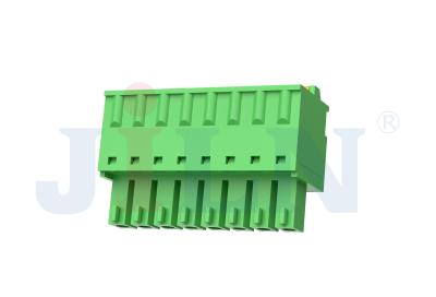 China Pluggable Terminal Block 8 Position 3.81mm Pitch Screw Connector 16-28 AWG 8A for sale