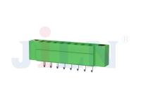 China Pluggable Terminal Block 3.5mm Pitch 16-28AWG Brass PBT M4.0 Steel Screw 8A 2000V for sale
