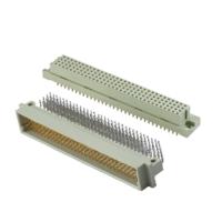China PBT Brass DIN 41612 Connector 4 Rows 2.54mm 128P Male Female 3.0A PCB Mount for sale