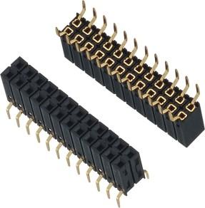 China 2.54mm H8.5 Female Header Connector Single Dual Row DIP Type for sale