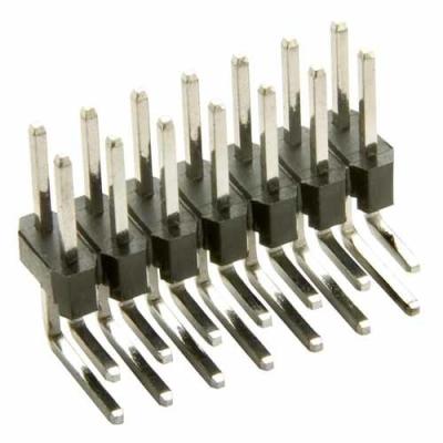 China 3.00mm Pin Header Connector H2.5 Dual Row Right Angle PA6T 2 to 40P for sale