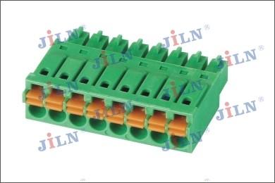 China 3.50mm Pitch Pluggable Terminal Block JL15EDGKN 300V 8A 28AWG Phosphor Bronze for sale
