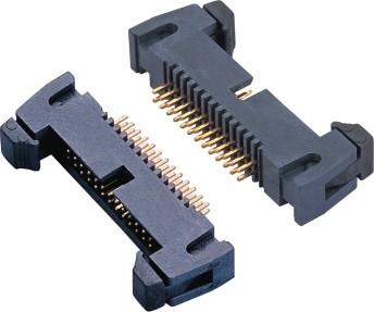 China 2.54MM DC2 N Pin PA6T Male Header Ejector Header Connector SMT DIP RA For PCB Board for sale