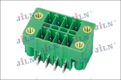 China 3.50mm Pitch Tin Plated Pluggable Terminal Block JL15EDGKNM AC1500V PA66 UL94V-0 for sale